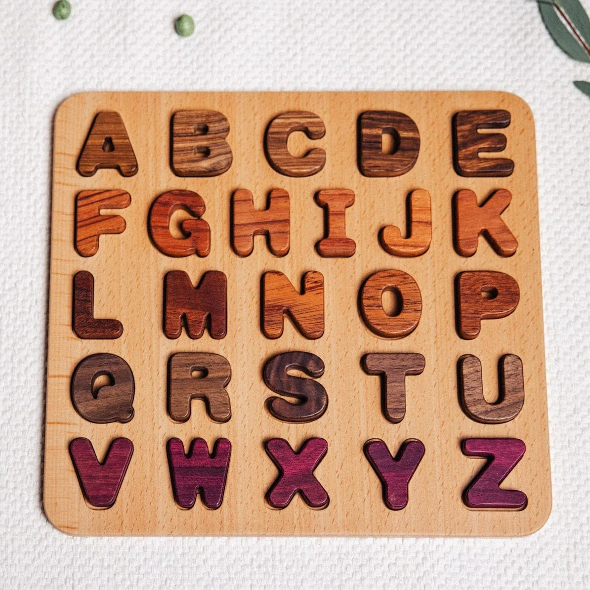 Wooden Alphabet Puzzle (a-z UpperCase) | Montessori Phonics Toy UK